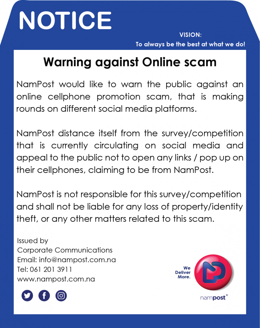 My Account - My Account | NamPost - We Deliver More